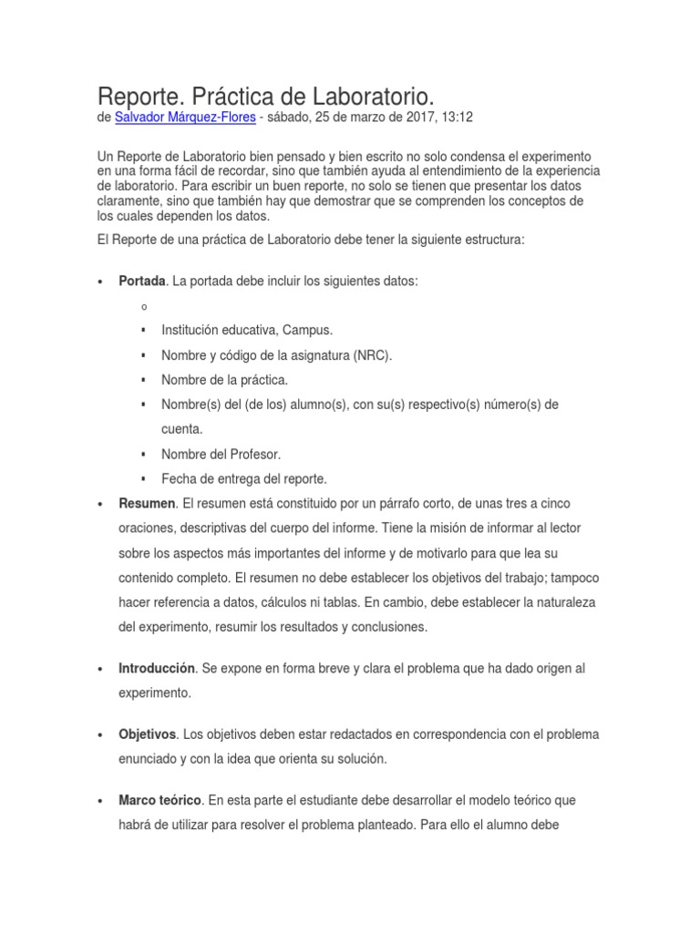 Reporte De Práctica De Laboratorio Medición Teoría