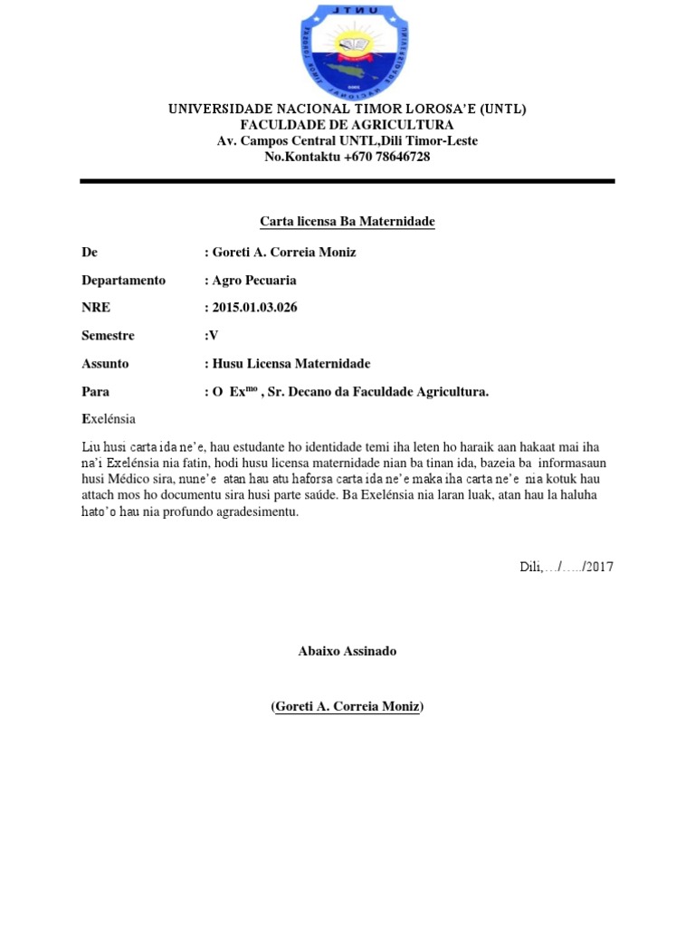 Carta Ba Faculdade | PDF