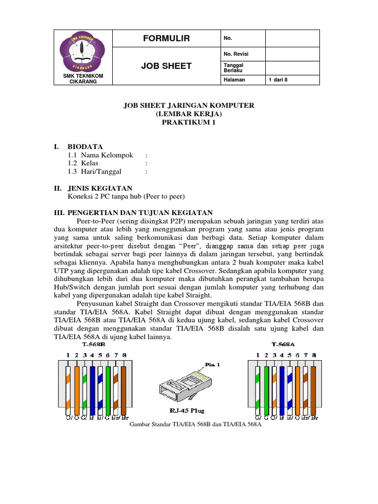 Job Sheet TKJ Kelas Xi | PDF