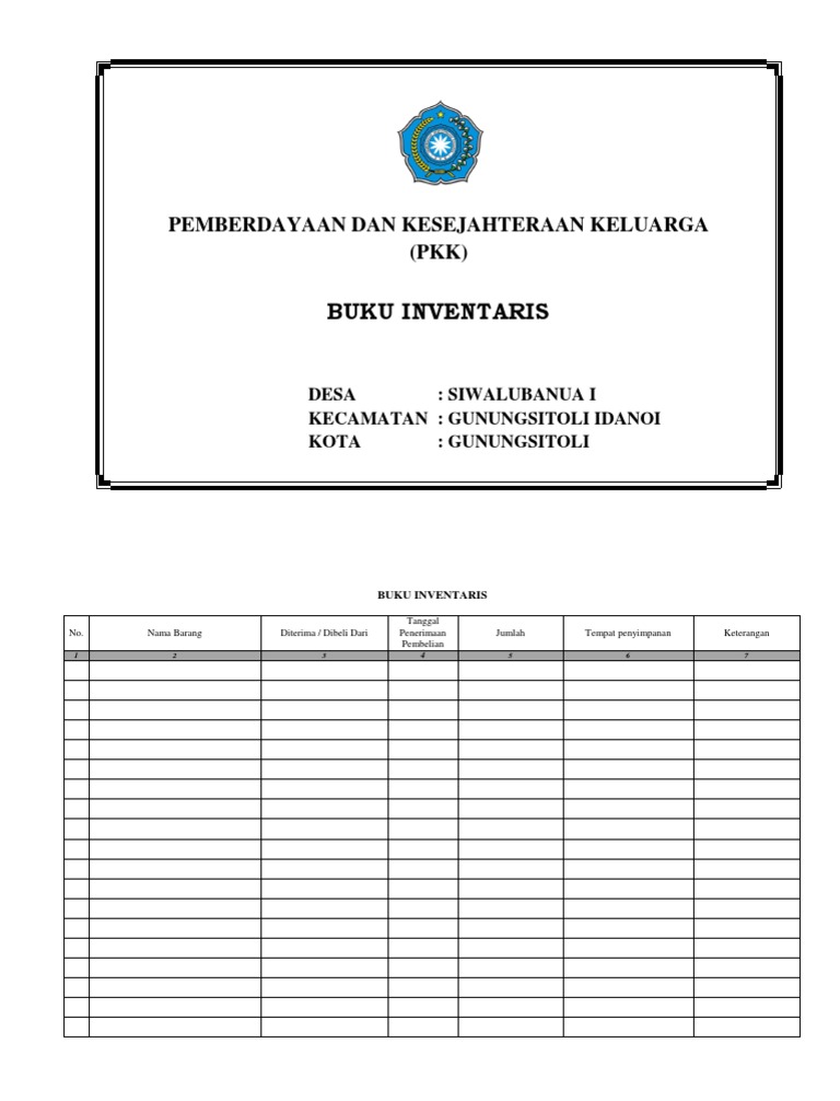Buku Inventaris | PDF
