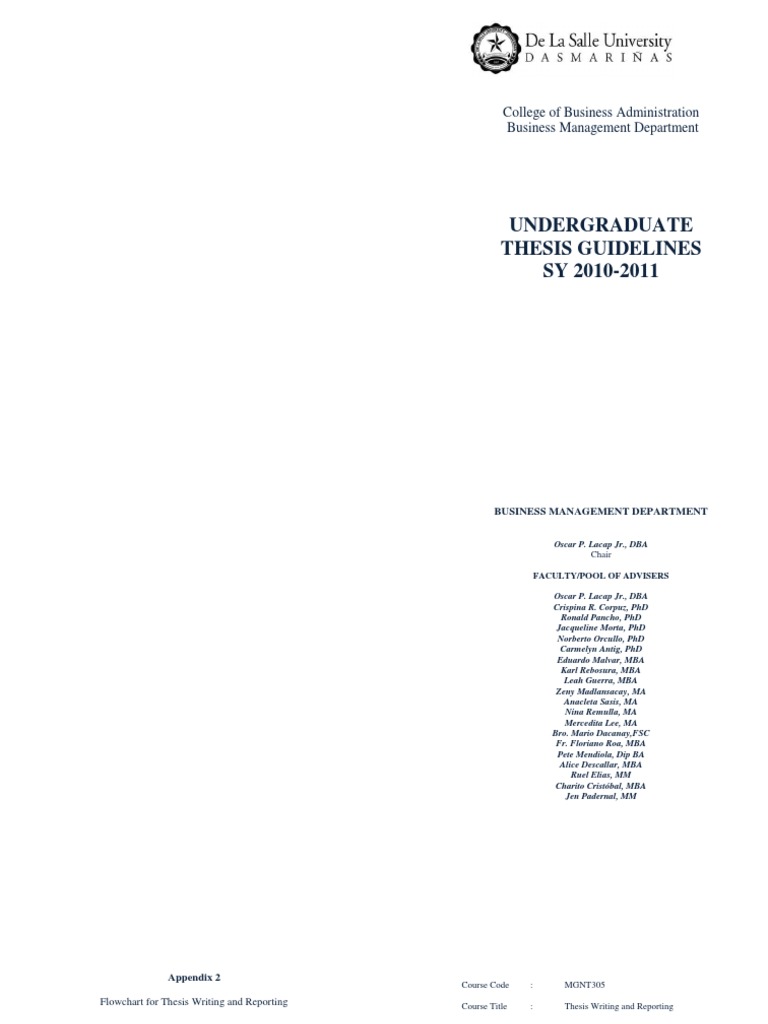 DLSU-D Thesis Guidelines | PDF | Thesis | Academia