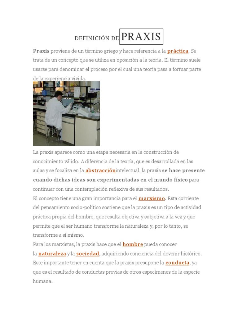 Definición Depraxis | PDF | marxismo | Teoría