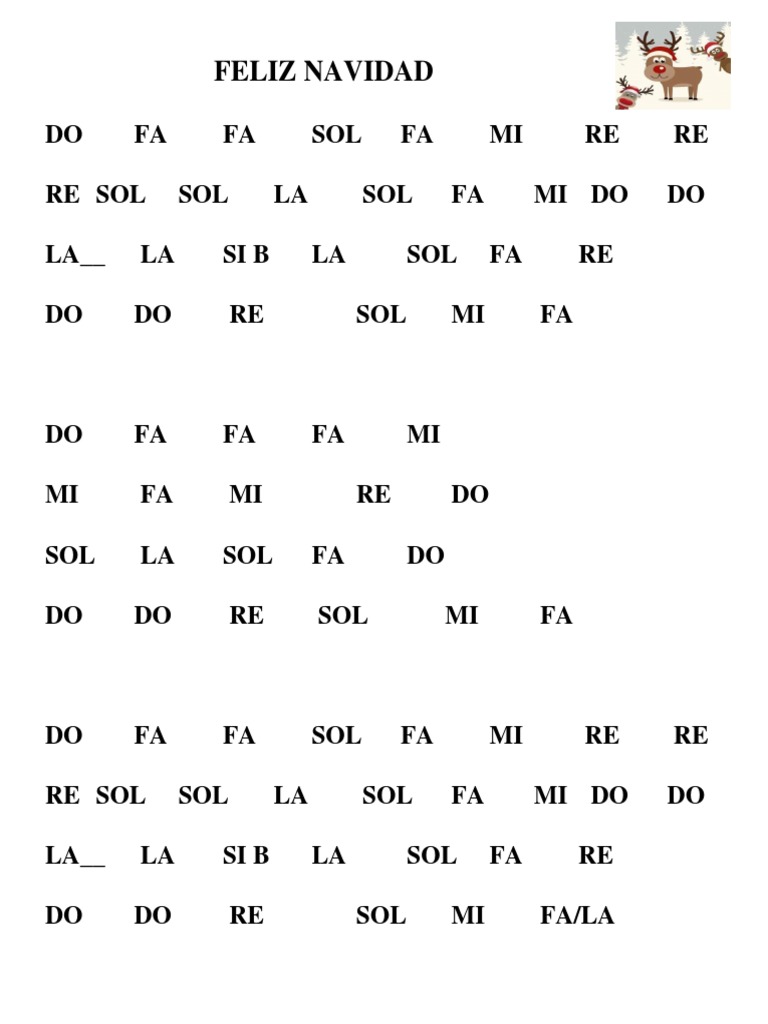 Feliz Navidad Notas | PDF