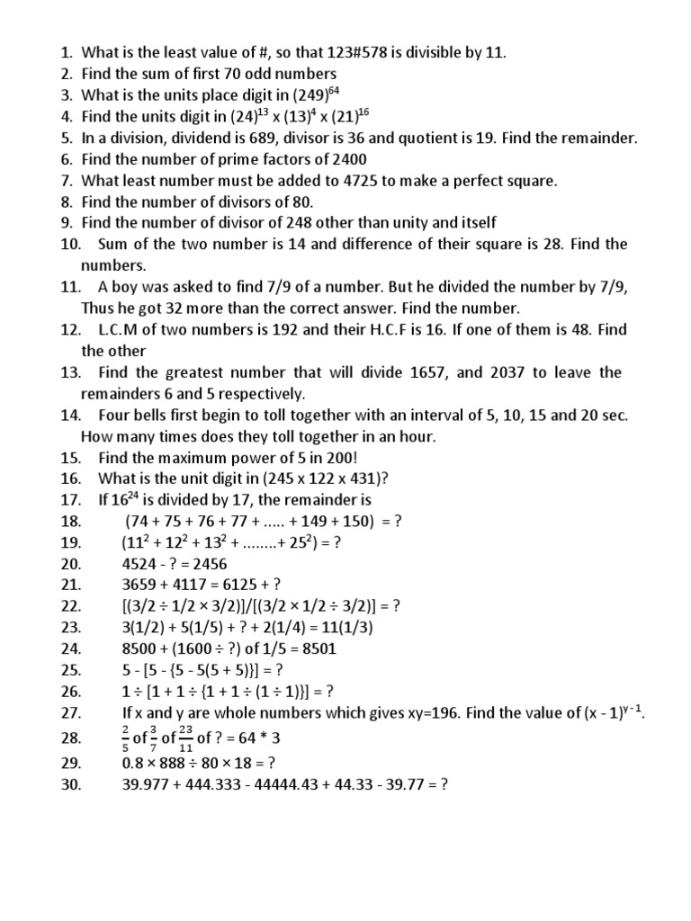 Numbers | PDF | Division (Mathematics) | Numbers