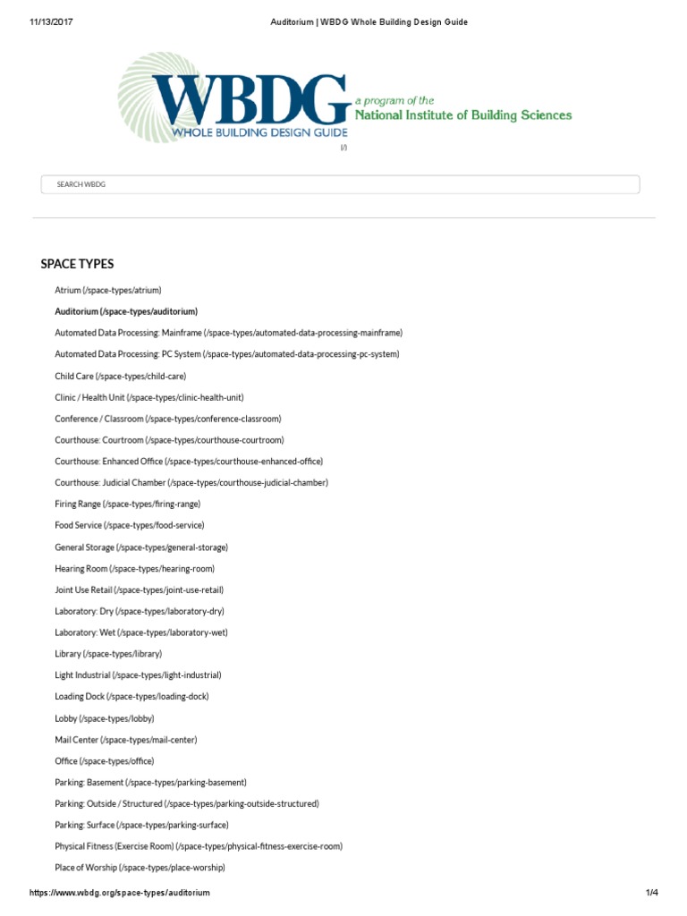 Auditorium - WBDG Whole Building Design Guide | PDF | Americans With ...