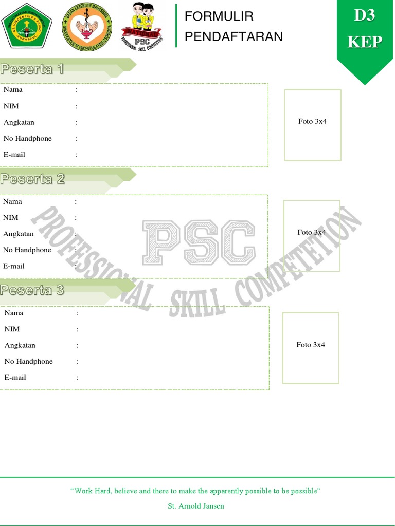 Formulir PSC 17 | PDF