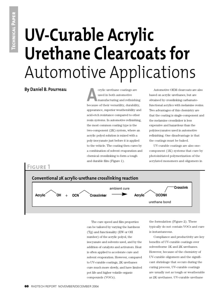 Uv Curable Acrylic Coat | PDF | Polyurethane | Poly(Methyl Methacrylate)