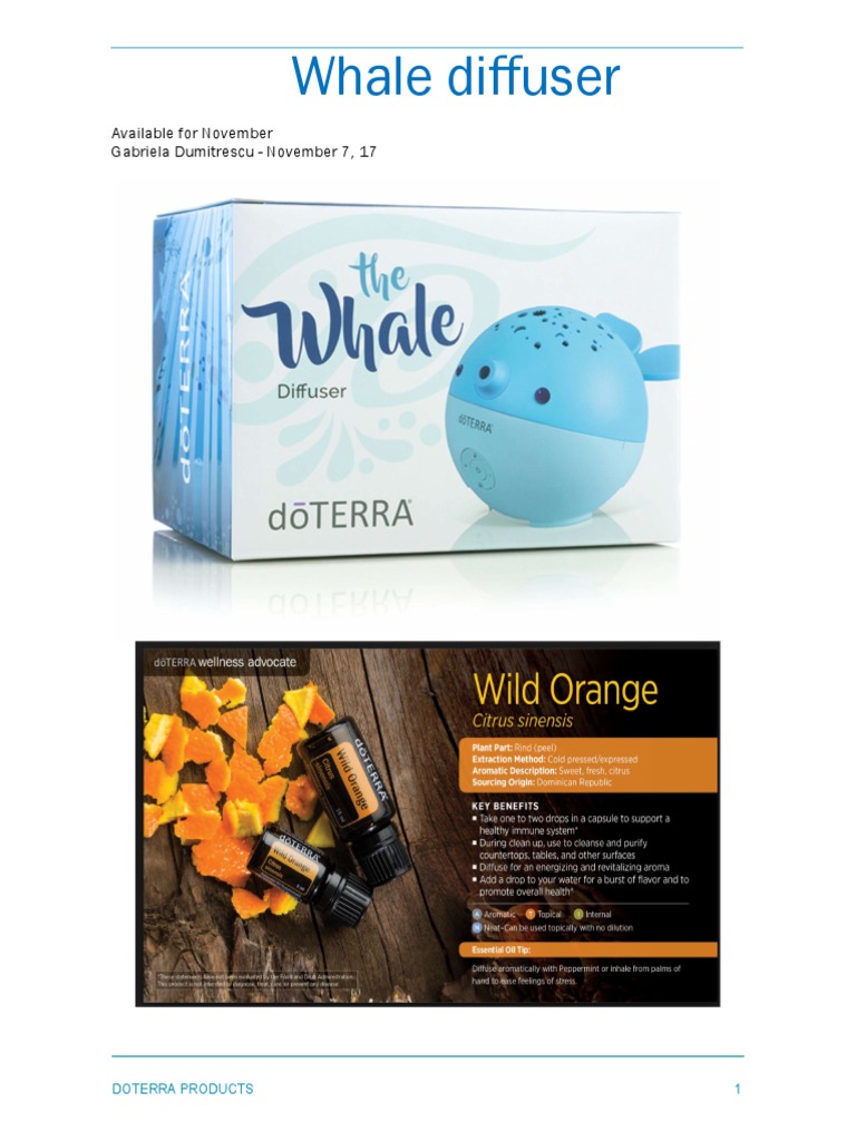 Whale Diffuser by doTERRA | PDF | Nature