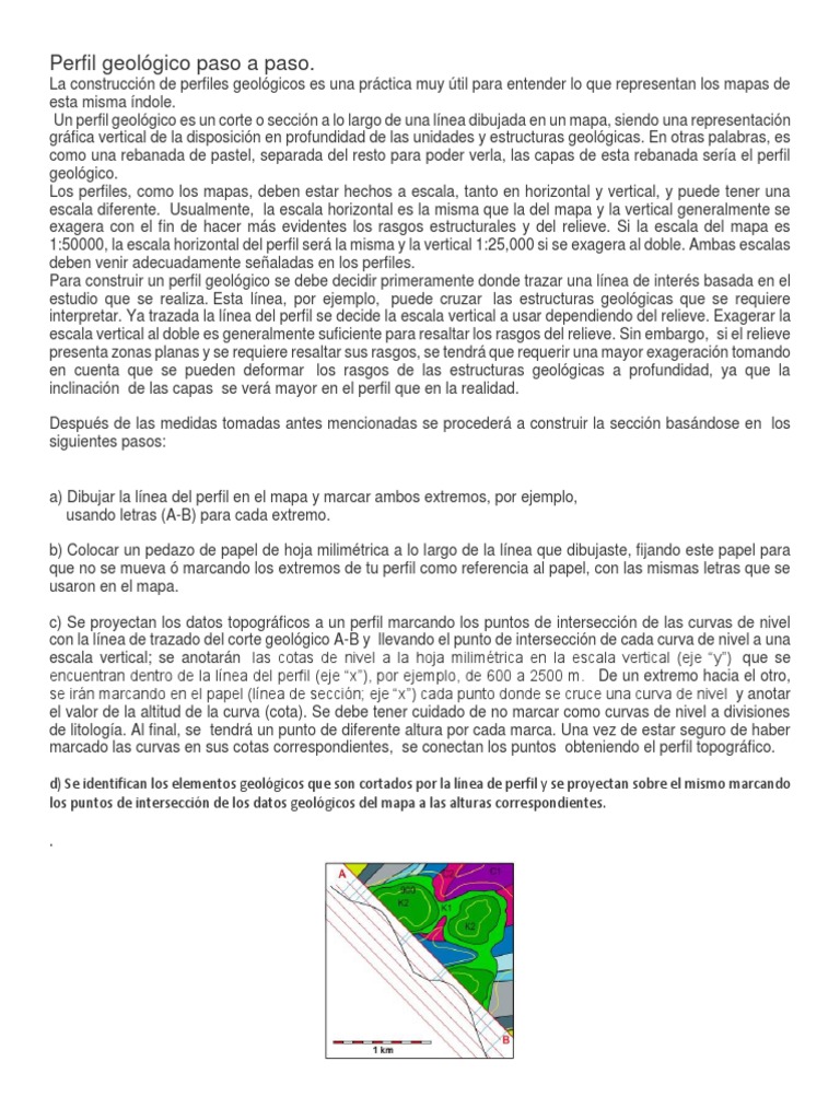 Perfil Geológico Paso A Paso | PDF | Geología | Topografía