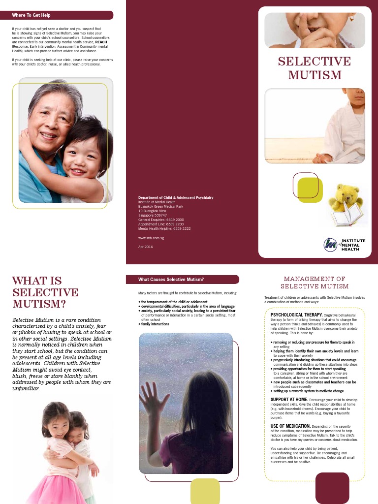 Selective Mutism | PDF | Anxiety | Psychotherapy