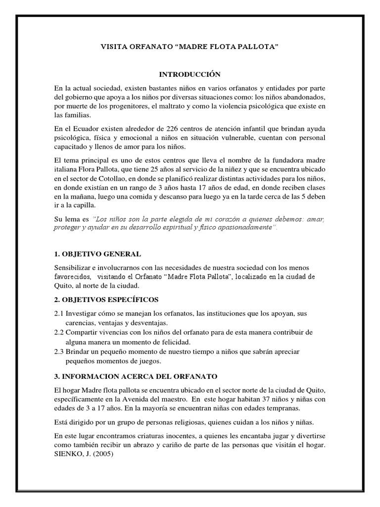 Orfanato | PDF | Orfanato | Abuso infantil