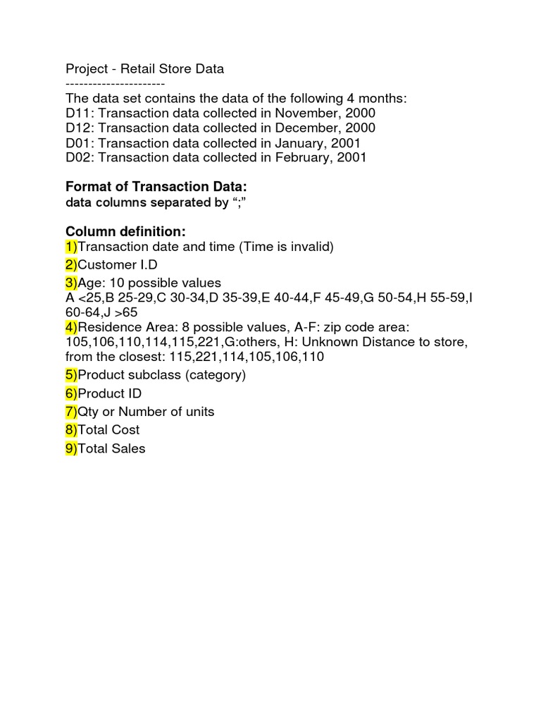 Format of Transaction Data | PDF