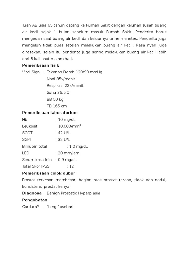 Soal Kasus BPH | PDF
