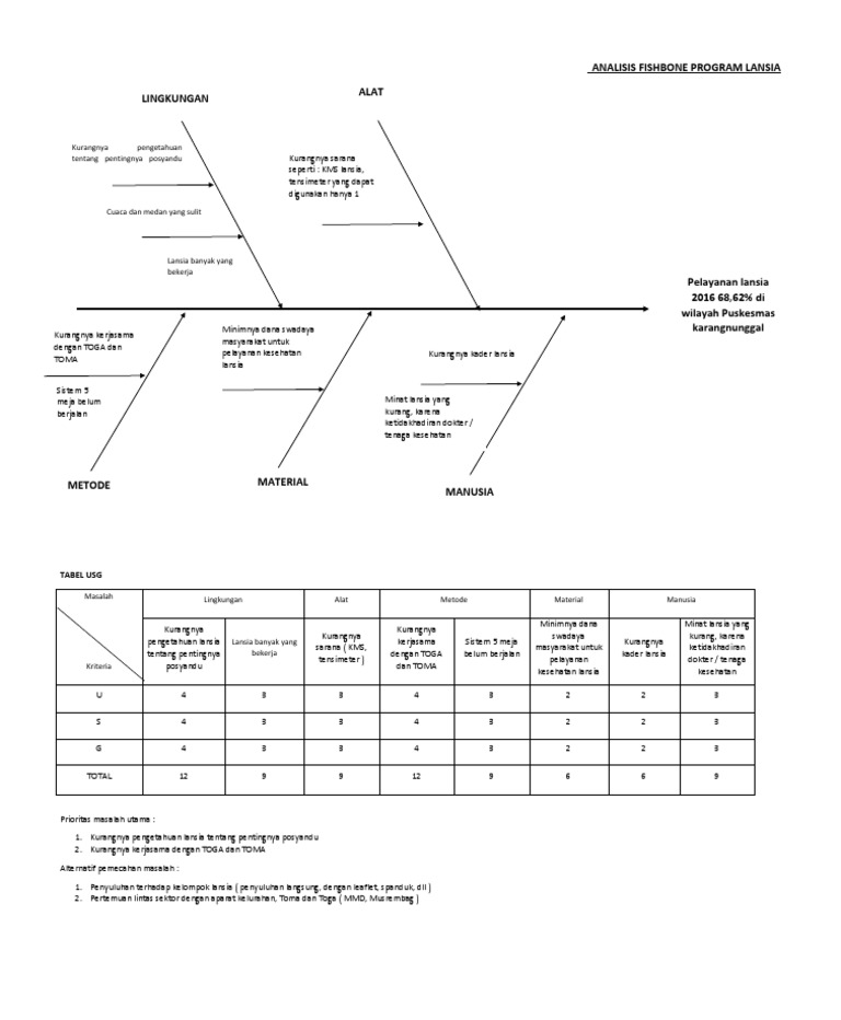 Analisis Fishbone Lansia | PDF