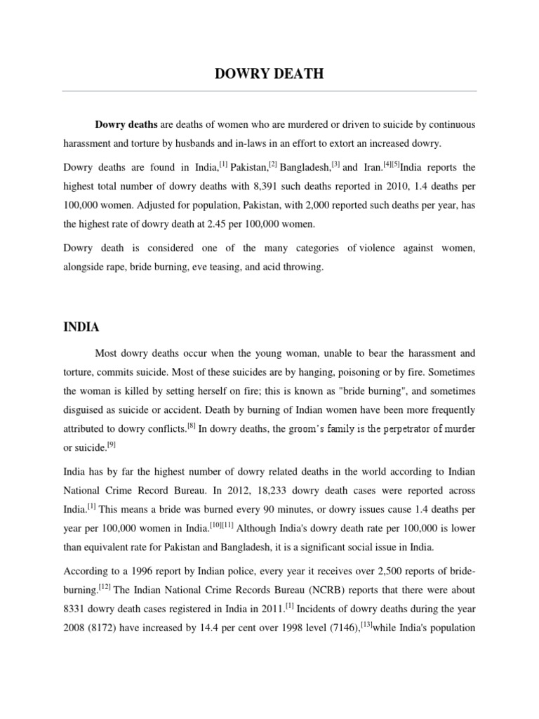 Dowry Death | PDF | Justice | Crime & Violence