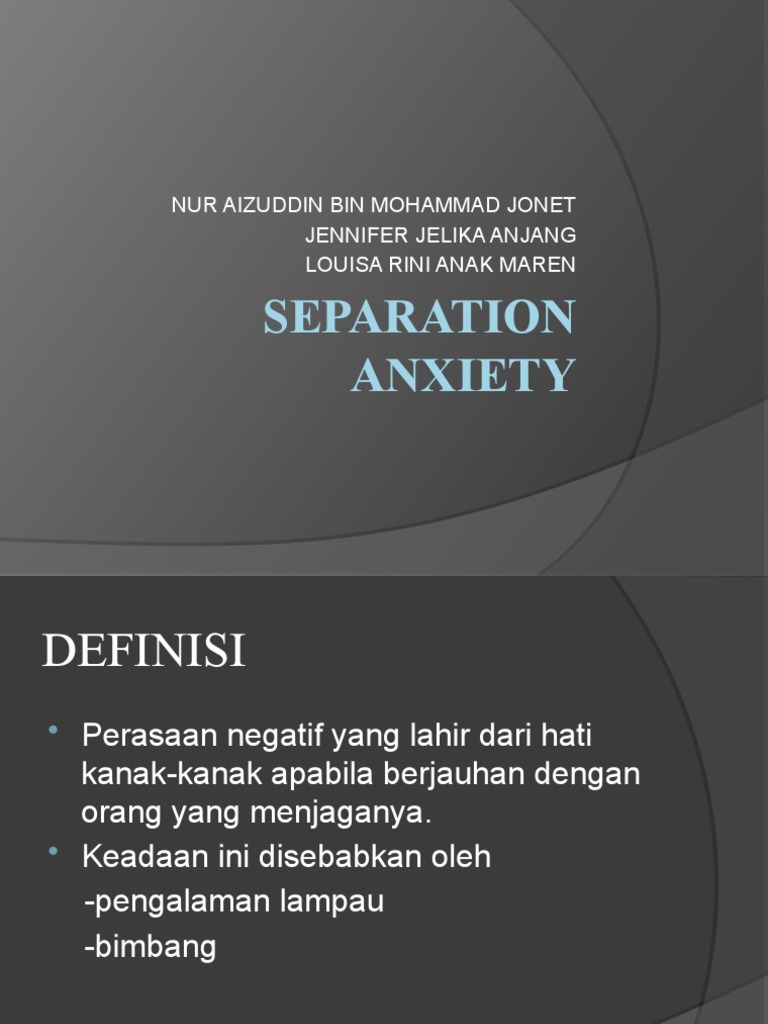 Separation Anxiety | PDF