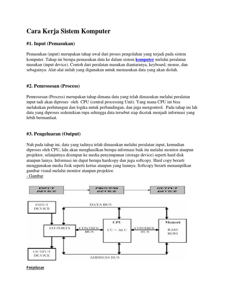 Cara Kerja Sistem Komputer | PDF