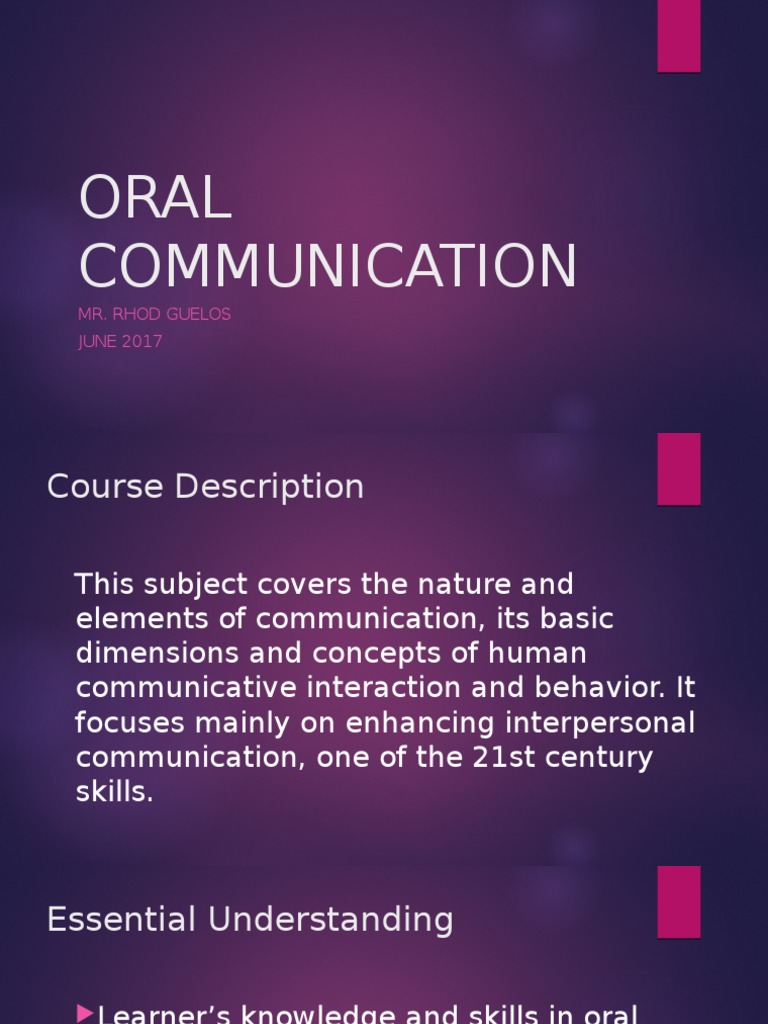 Oral Communication First Activity | PDF | Test (Assessment) | Communication