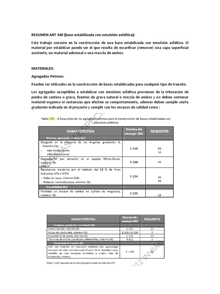 Base Estabilizada Con Emulsion Asfaltica | PDF | Cemento | Química