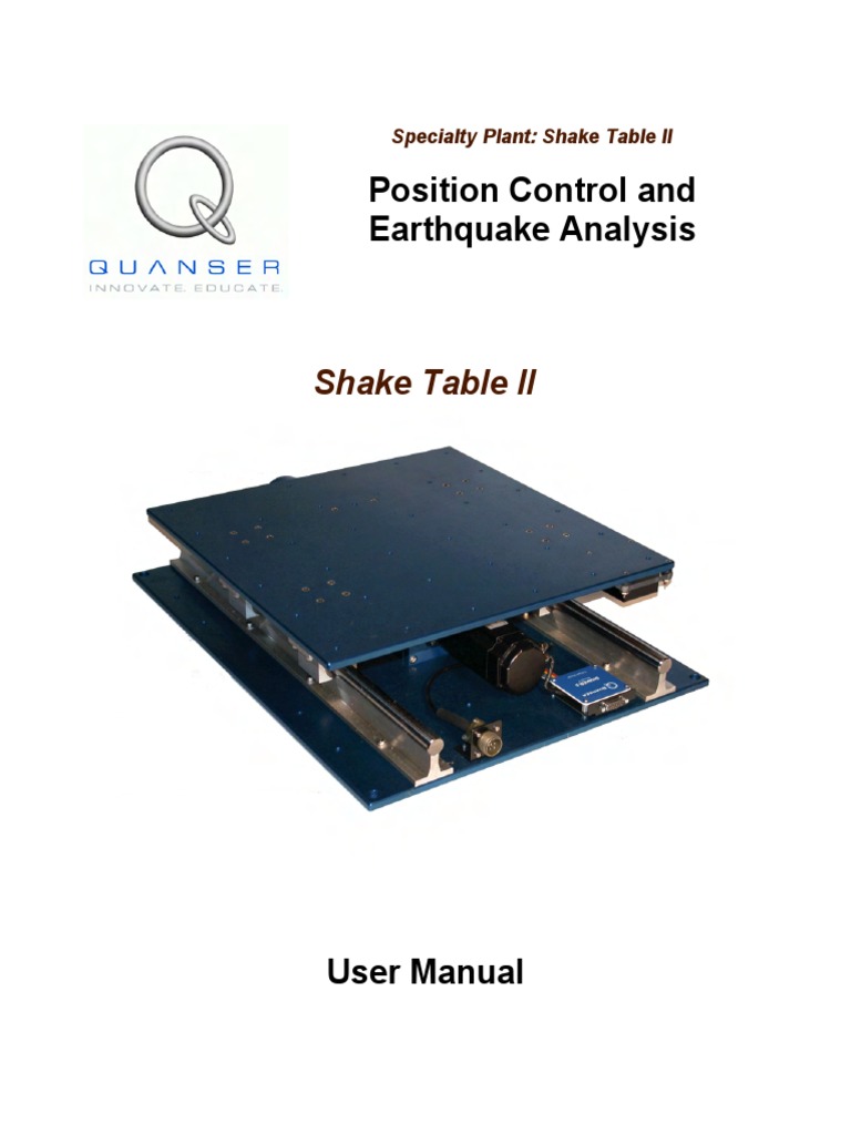 Shake Table II Manual | Download Free PDF | Accelerometer | Electrical ...