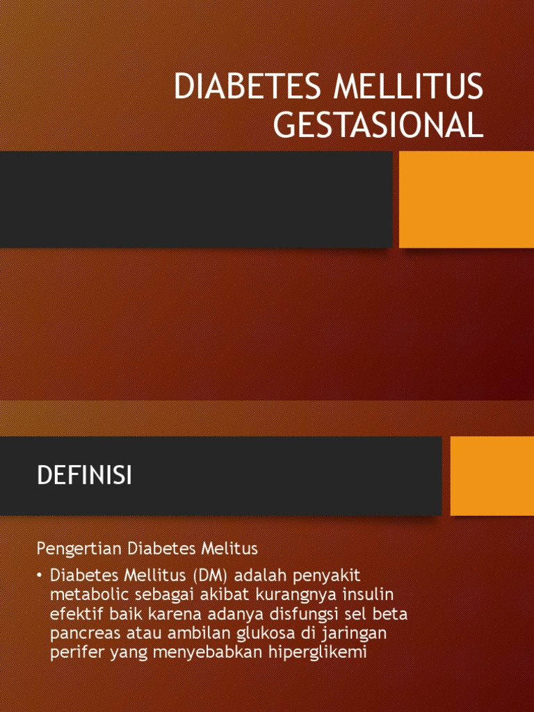 Diabetes Mellitus Gestasional | PDF