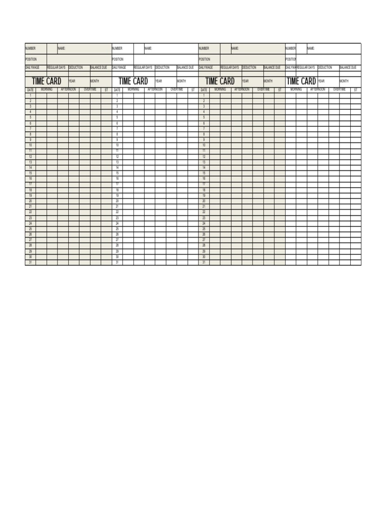 Employee time cards and payroll details for multiple workers for a ...