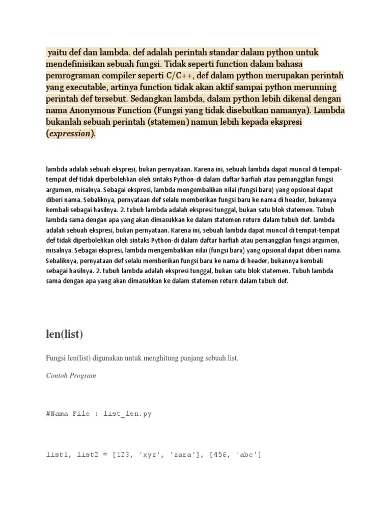Yaitu Def Dan Lambda | PDF | Metode & Bahan Ajar