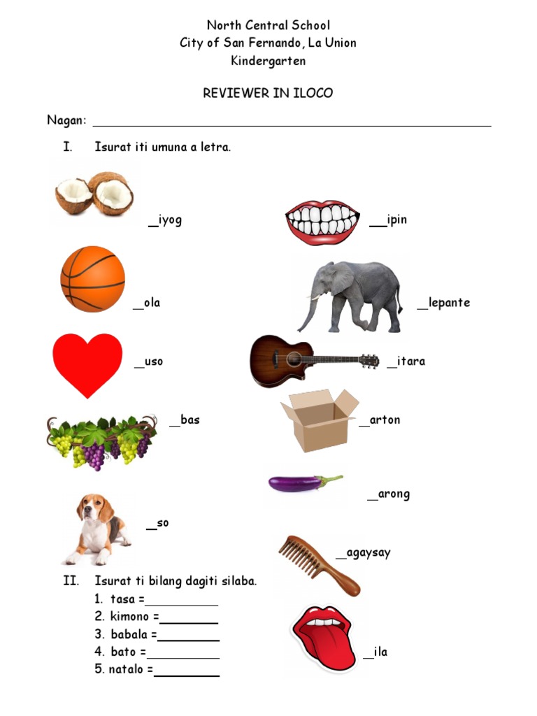 2nd Quarter Kinder Reviewer