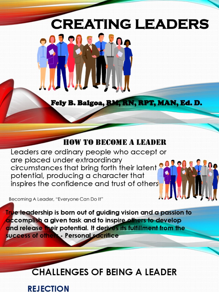 Creating Leaders: Fely B. Balgoa, RM, RN, RPT, MAN, Ed. D | PDF ...