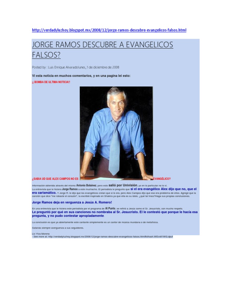 Alex Campos: ¿Católico o Evangélico? | PDF | Novela negra, policíaca y ...