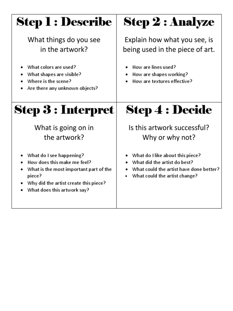 Art Critique Steps | PDF