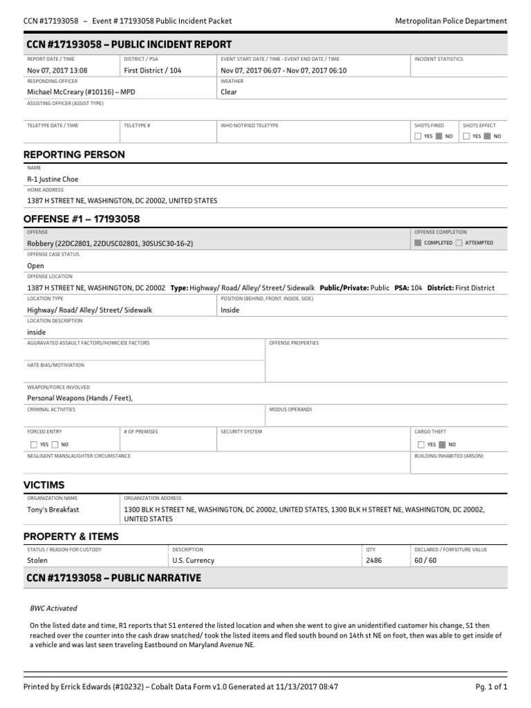 Event 17193058 Public Incident Packet | PDF | Law Enforcement | Crime ...