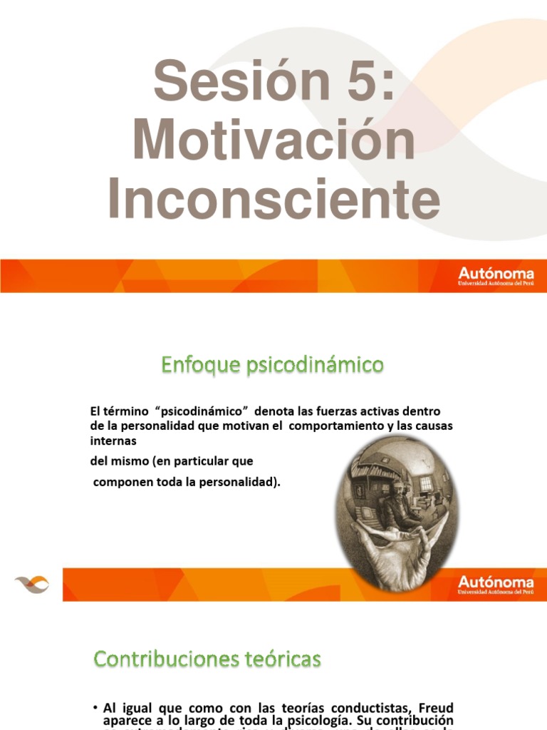 Motivacion Inconsciente | PDF | Mente inconsciente | Psicoanálisis