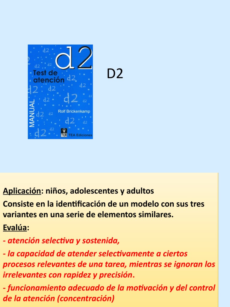 D2 Test | PDF | Cognición | Sicología