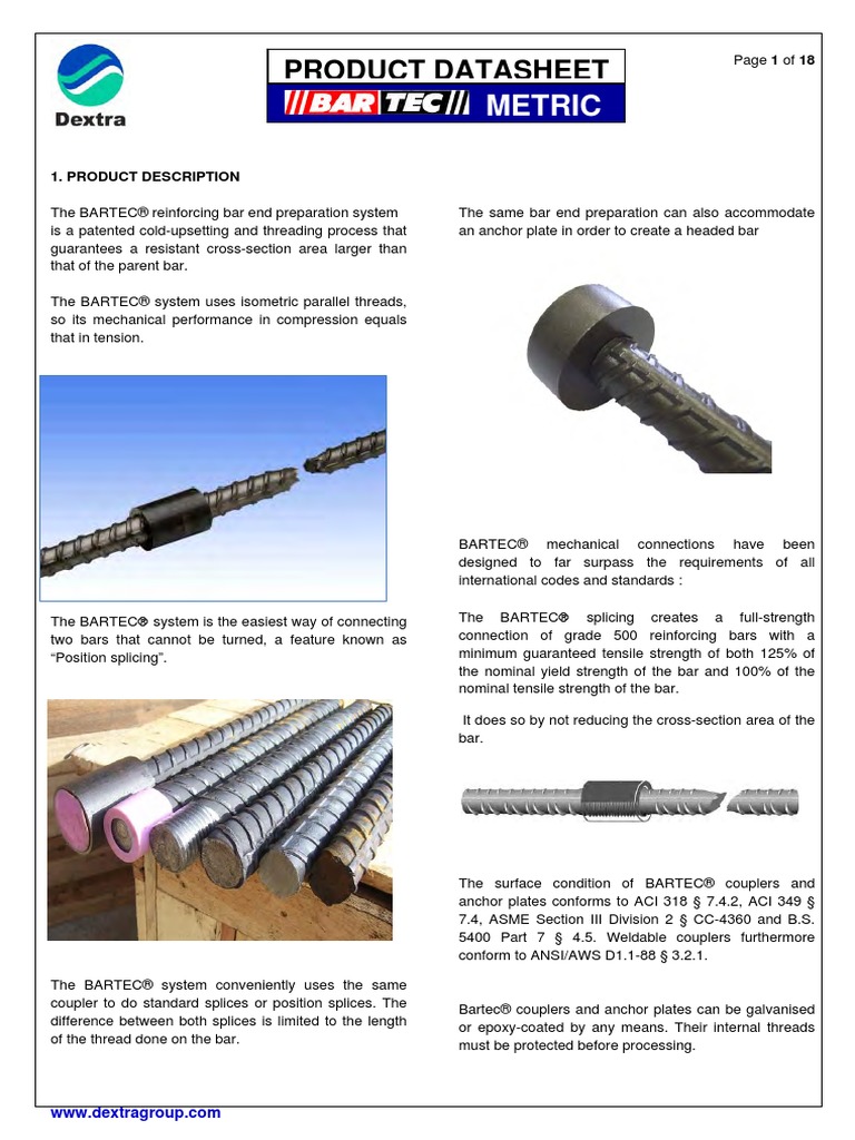 Dextra Couplers - Datasheet | PDF | Stainless Steel | Building Materials