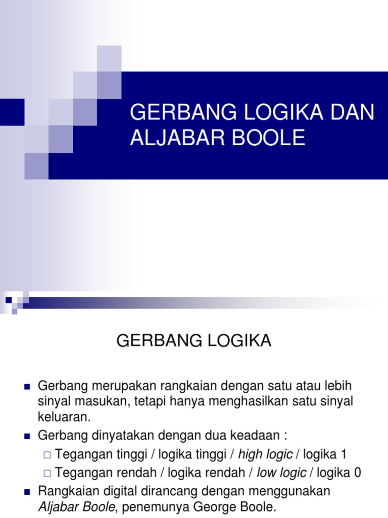Gerbang Logika Dasar | PDF