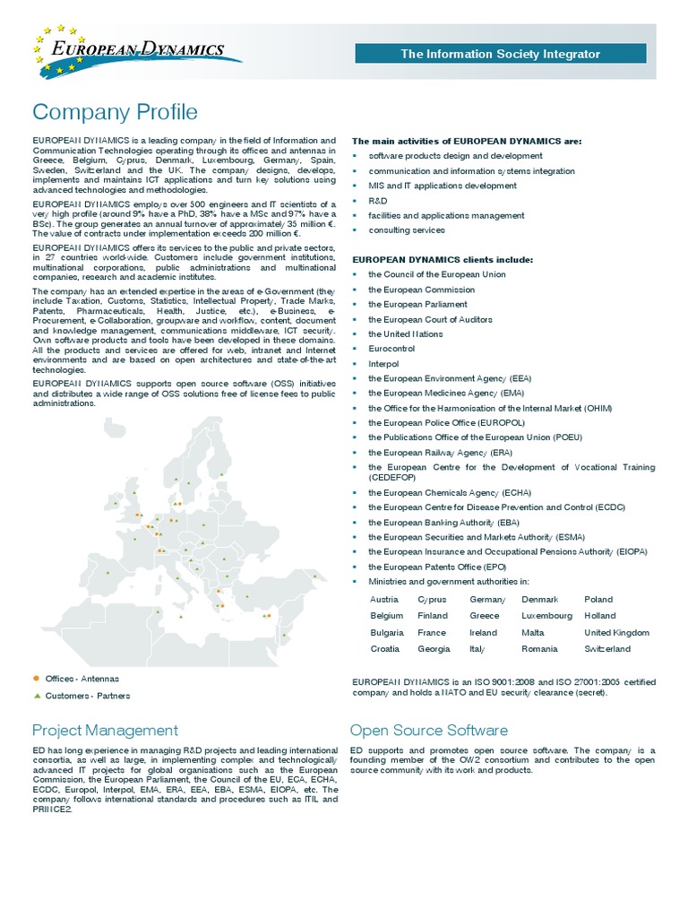 Company Profile: Project Management Open Source Software | PDF | Health ...