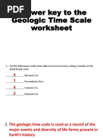 Geologic Time Worksheet - ANSWERS | PDF | Geologic Time Scale | Earth ...