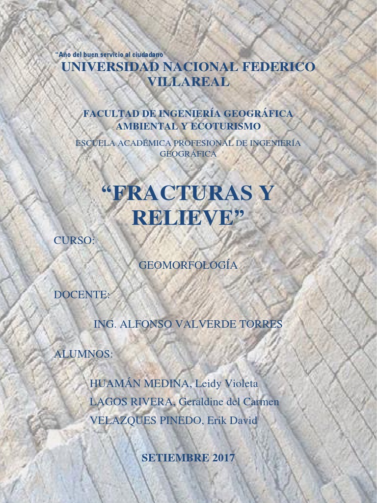 Fracturas y Relieve Geográfico | PDF | Falla (geología) | Geomorfología