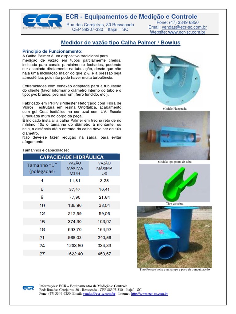 Calha Palmer ECR | PDF