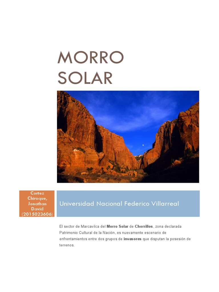 Morro Solar | PDF | Estrato | Roca (geología)