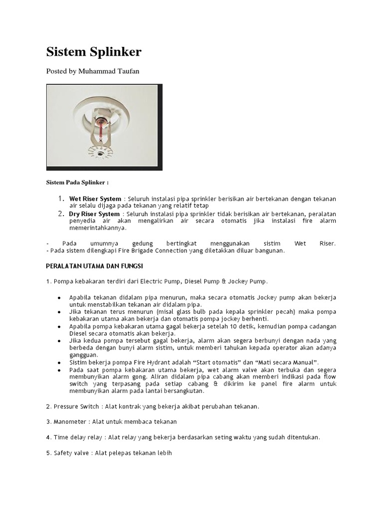 Sistem Splinker | PDF