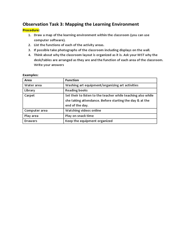 Observation Task 3 | PDF
