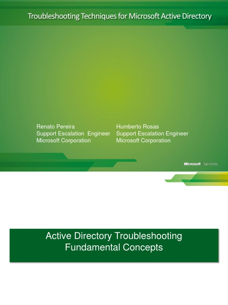 ES Troubleshooting ActiveDirectory PDF | PDF | Active Directory | Replication (Computing)