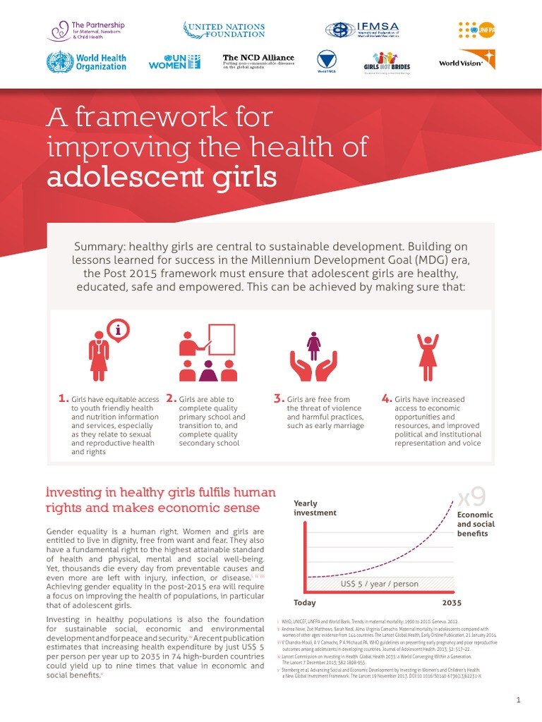 A Framework For Improving The Health Of: Adolescent Girls | Download ...