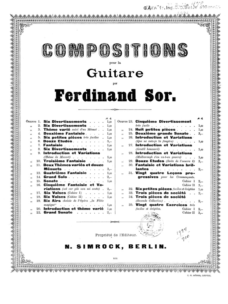 F. Sor Op.31 PDF | PDF