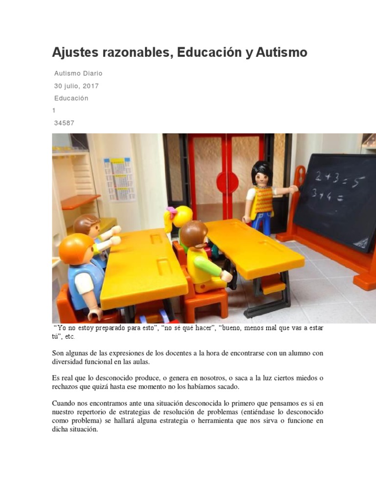 Ajustes razonables | Plan de estudios | Evaluación