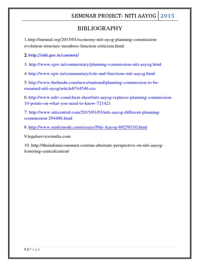 Niti Aayog | PDF