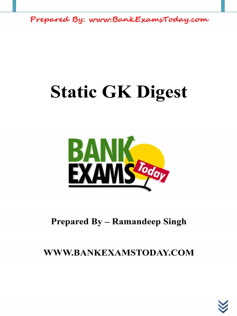 Static GK Digest PDF | PDF