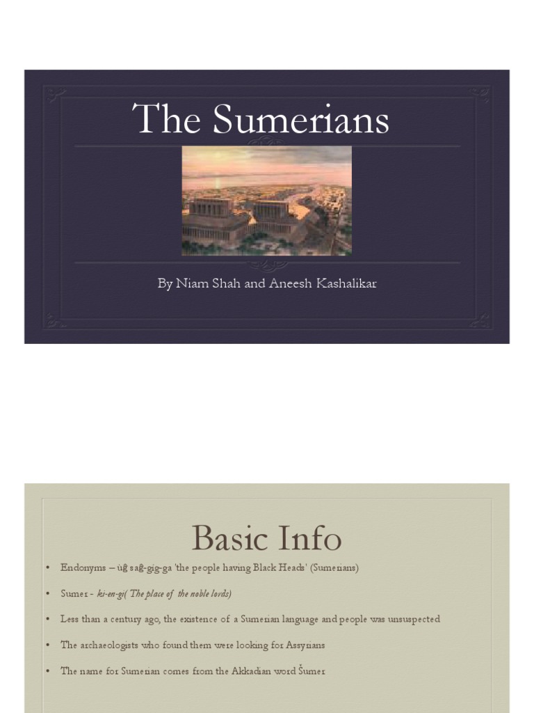 Sumerians PDF | PDF | Sumer | Mesopotamia